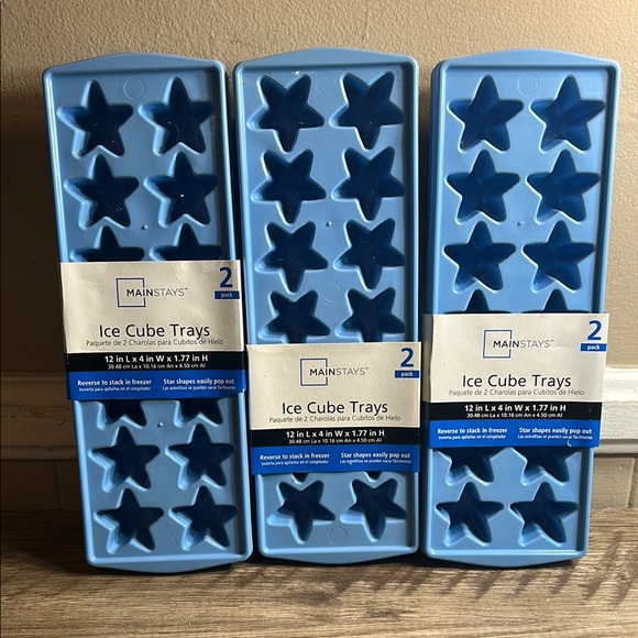 Mainstays | Kitchen | Mainstays Blue Star Ice Cube Tray Set Three Two ...